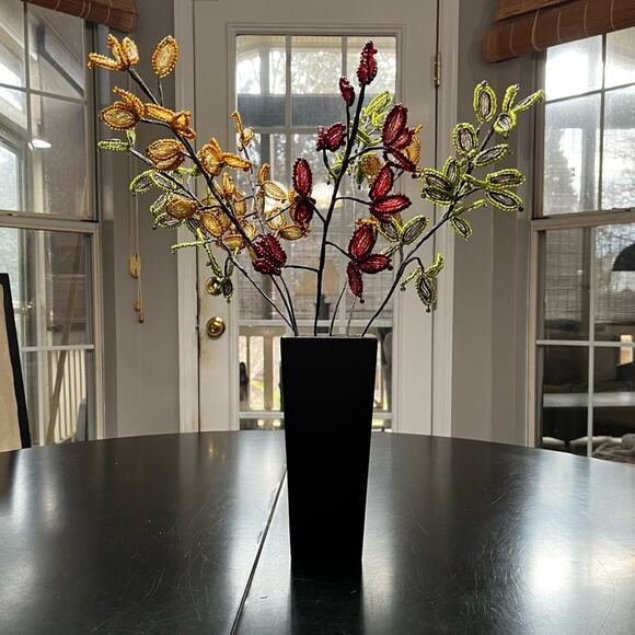 Pottery Barn | Accents | New Pottery Barn Beaded Wire Wrapped Leaves ...